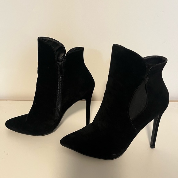 VENUS | Shoes | Venus Black Suede High Heel Boots | Poshmark